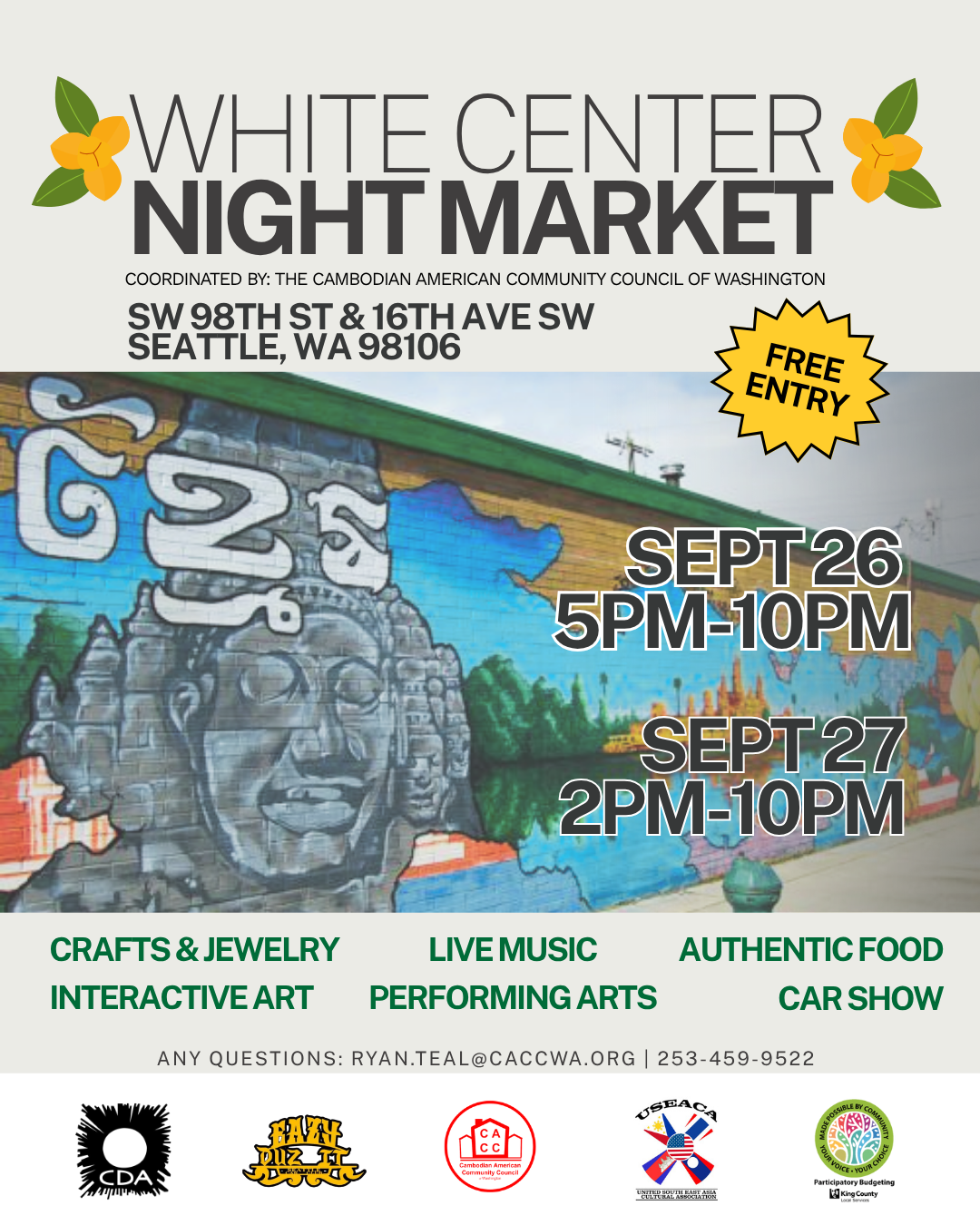 White Center Night Market Event - Cambodian American Community Council ...